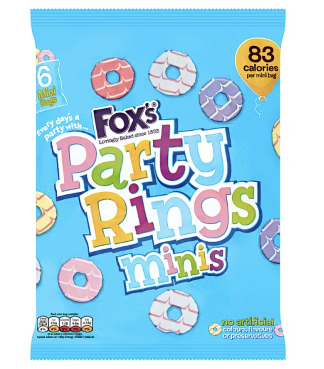 Fox's Party Rings Minis 8x6x21g | British Biscuits & Cookies Wholesale ...