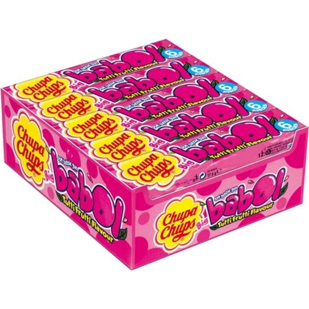 Chupa Chups Big Babol Gum Tutti Frutti 20 x 28g - Kellys Wholesale ...