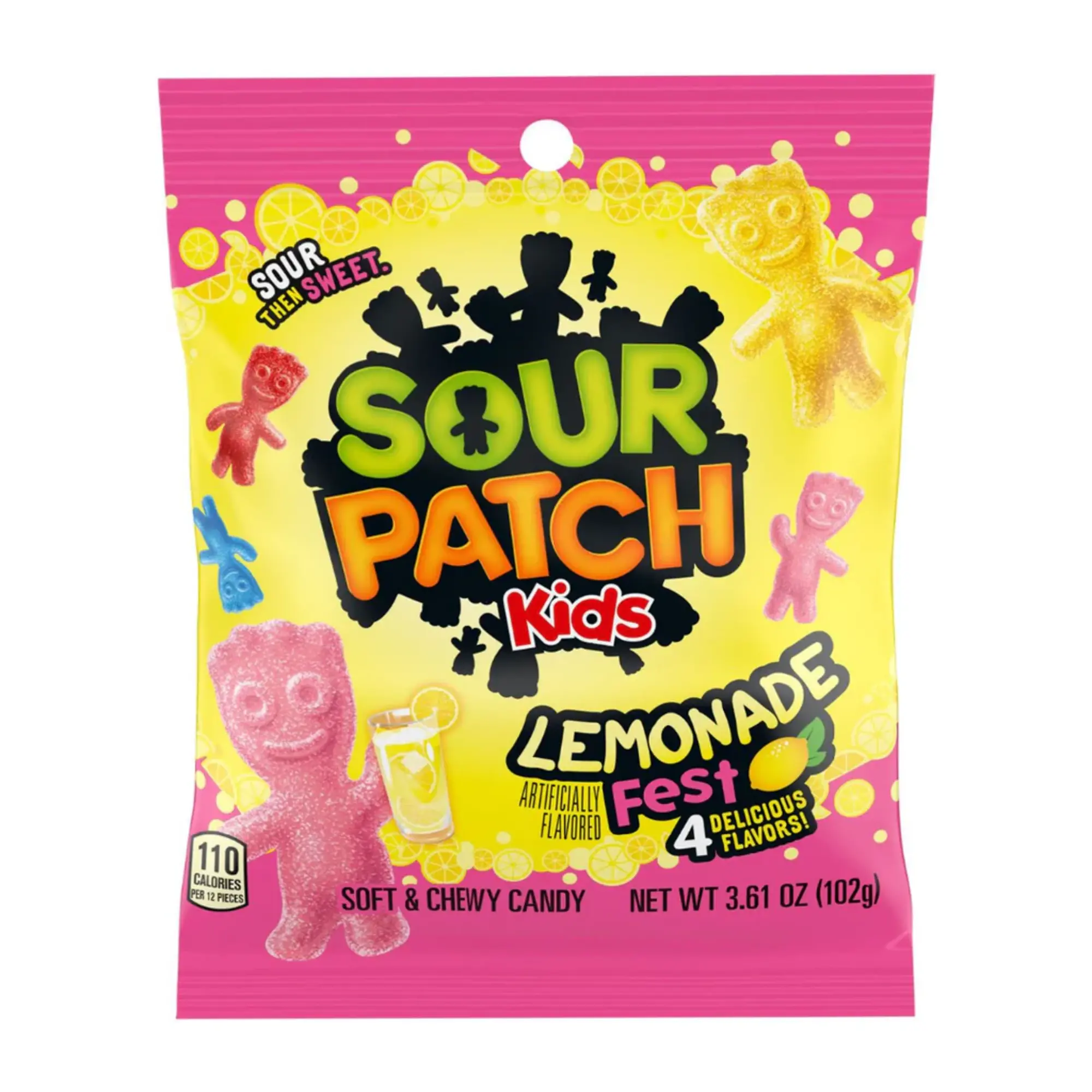 Sour Patch Kids Lemonade Peg Bag 12 x 102g - Kellys Wholesale ...