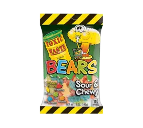 Toxic Waste Sour Gummy Bears 12x143g - Kellys Wholesale & Distribution
