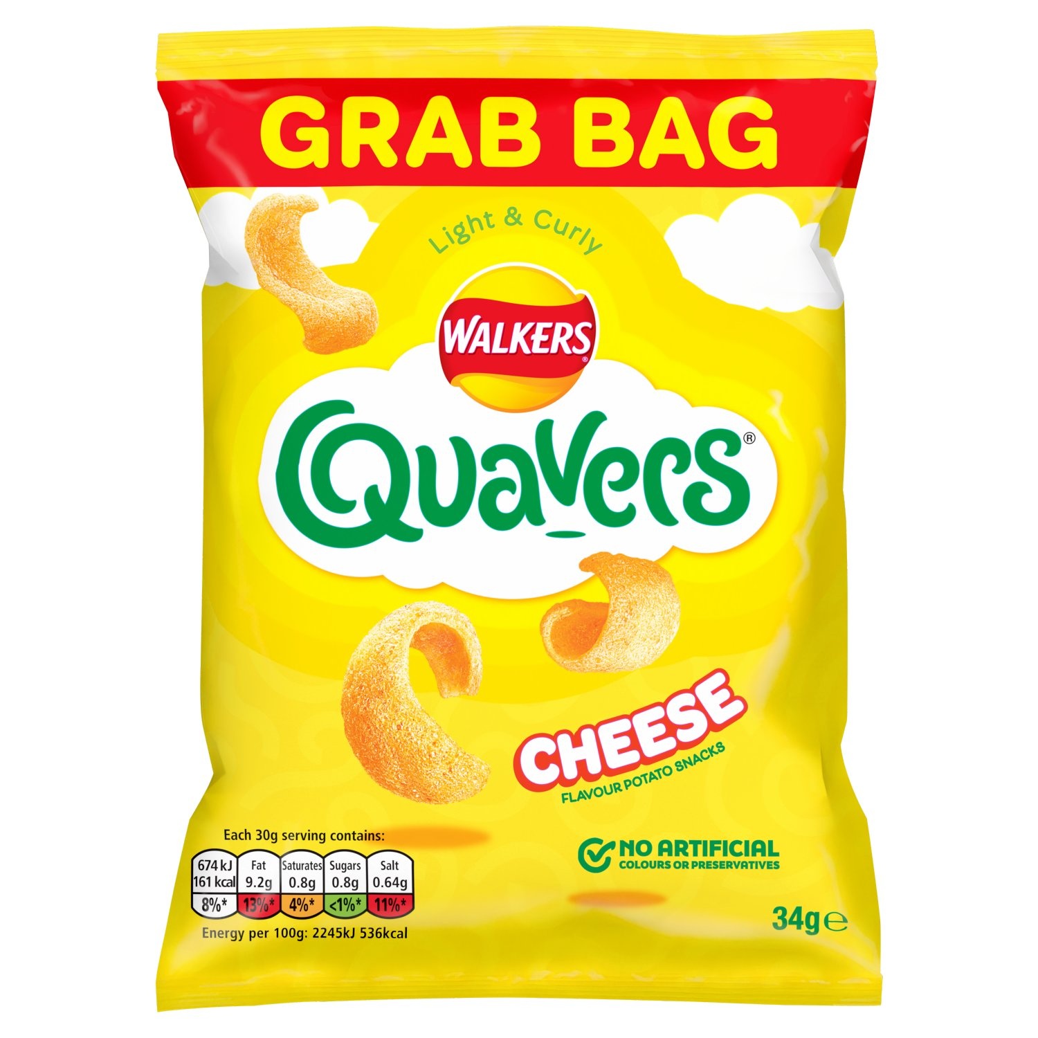 Quavers Cheese 30x34g - Kellys Wholesale & Distribution