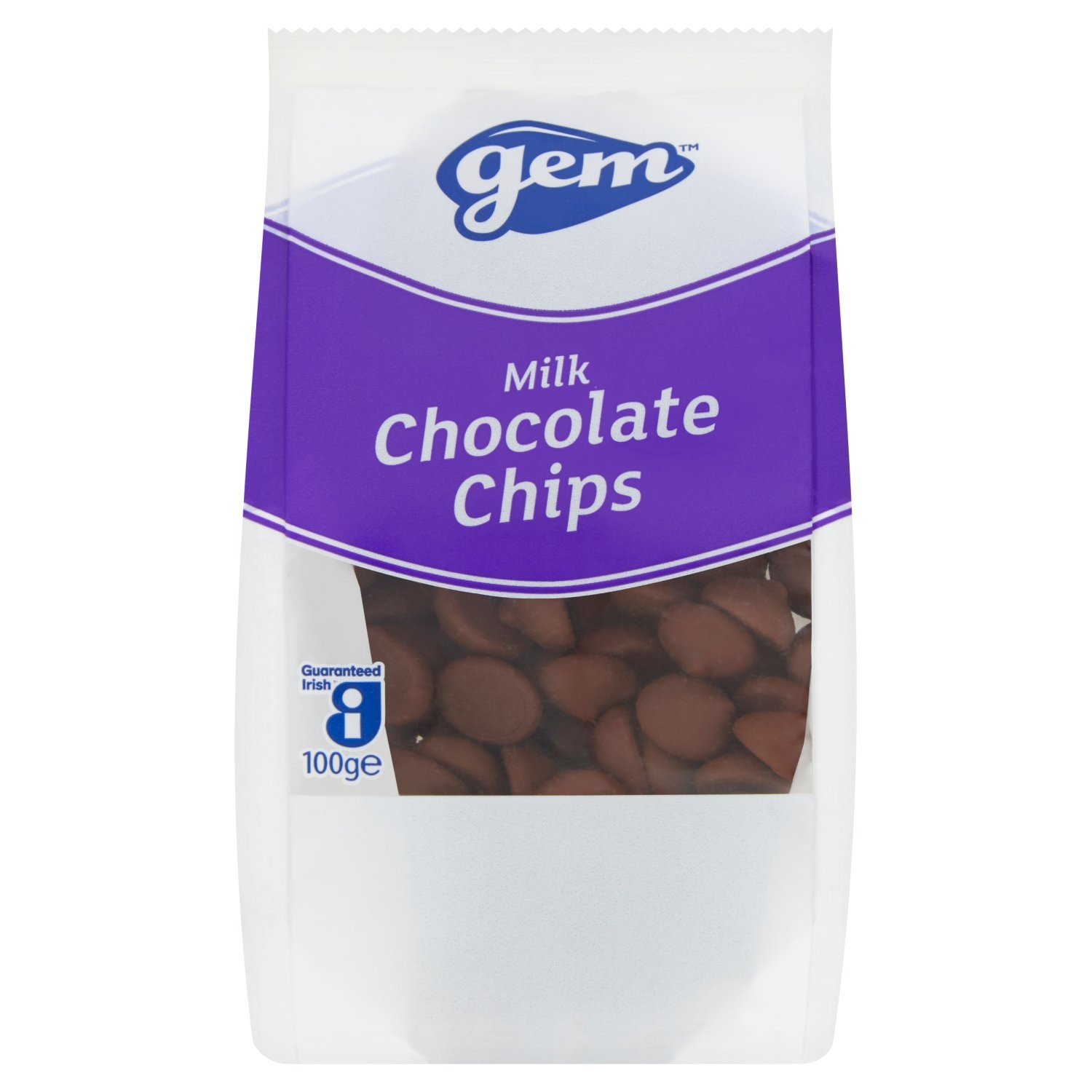 Gem Milk Chocolate Chips 10x100g - Kellys Wholesale & Distribution
