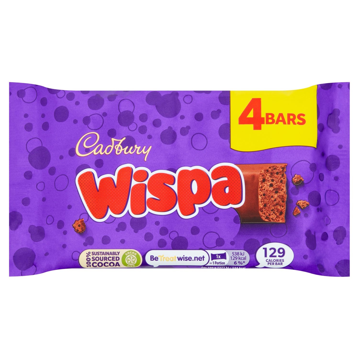 Cadbury Wispa 4Pk 11X100g | Cadbury's Chocolate | Britse Chocolate ...