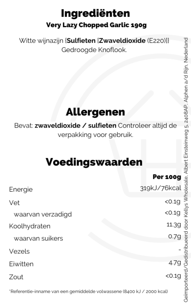 Very Lazy Garlic 6X200g | British Seasoning & Spices - Kellys Wholesale ...