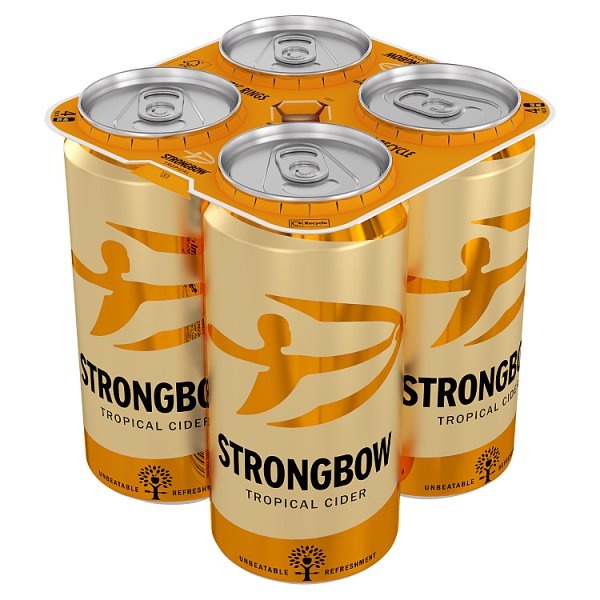 Strongbow Tropical 4pk ABV 4% 6x4x440ml - Kellys Wholesale & Distribution