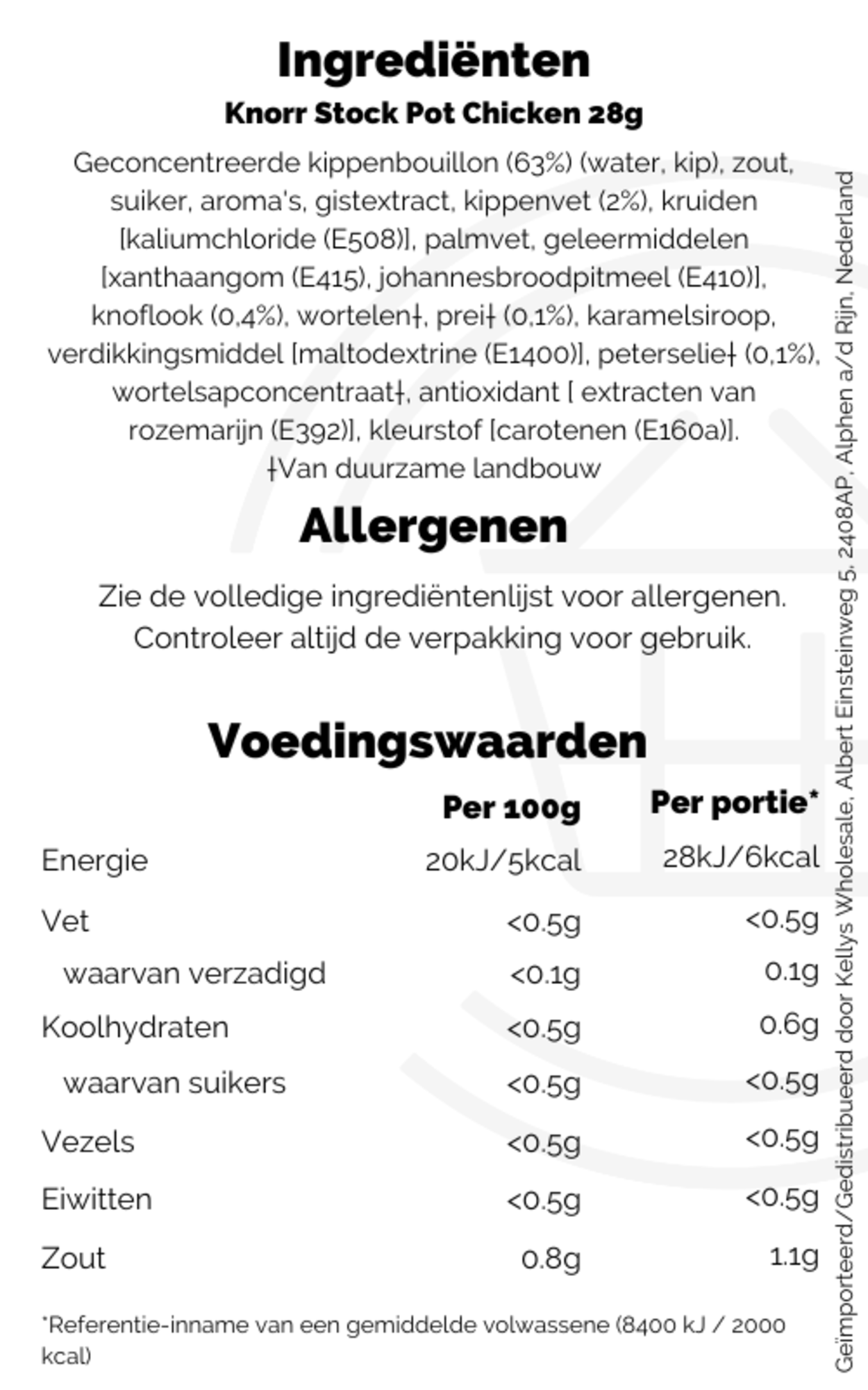 Knorr Stock Pot Chicken 8x4x28g | British Cooking Ingredients - Kellys ...