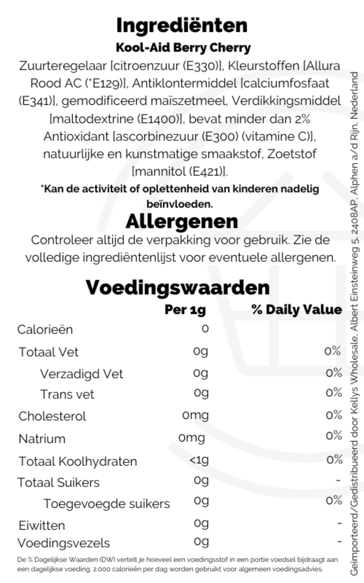 Kool-Aid Berry Cherry 48 Sachets - Kellys Wholesale & Distribution