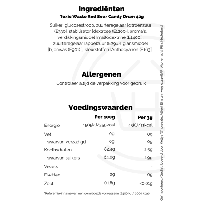 Toxic Waste Red Sour Candy Drum (12 x 42g) | American Candy - Kellys ...