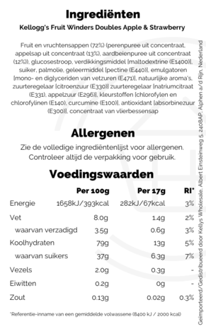 Kellogg's Fruit Winder Strwb & Apple 5pk 10x5pk | British Sweets ...