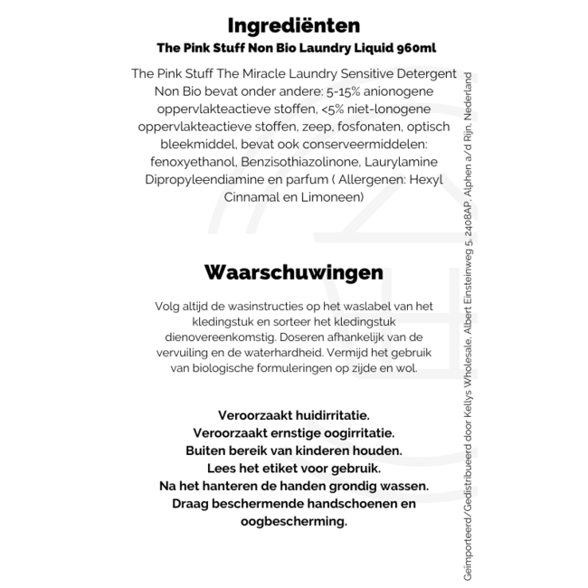The Pink Stuff Non Bio Laundry Liquid 8x960ml - Kellys Wholesale ...