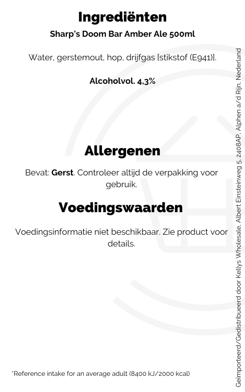 Sharp's Doom Bar ABV4.3% 8x500ml | British Beer & Cider - Kellys ...