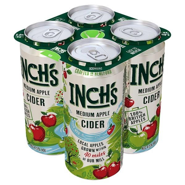 Inch's Medium Apple Cider 4pk ABV4.5% 6x4x440ml - Kellys Wholesale ...