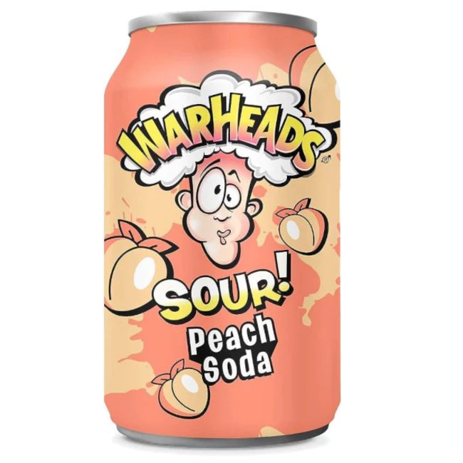 Warheads Peach Sour Soda 12x355ml - Kellys Wholesale & Distribution