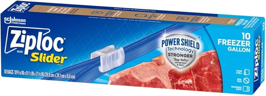 Ziploc Slider Freezer bag Gallon size 12x10pc (3,78L) - Kellys ...