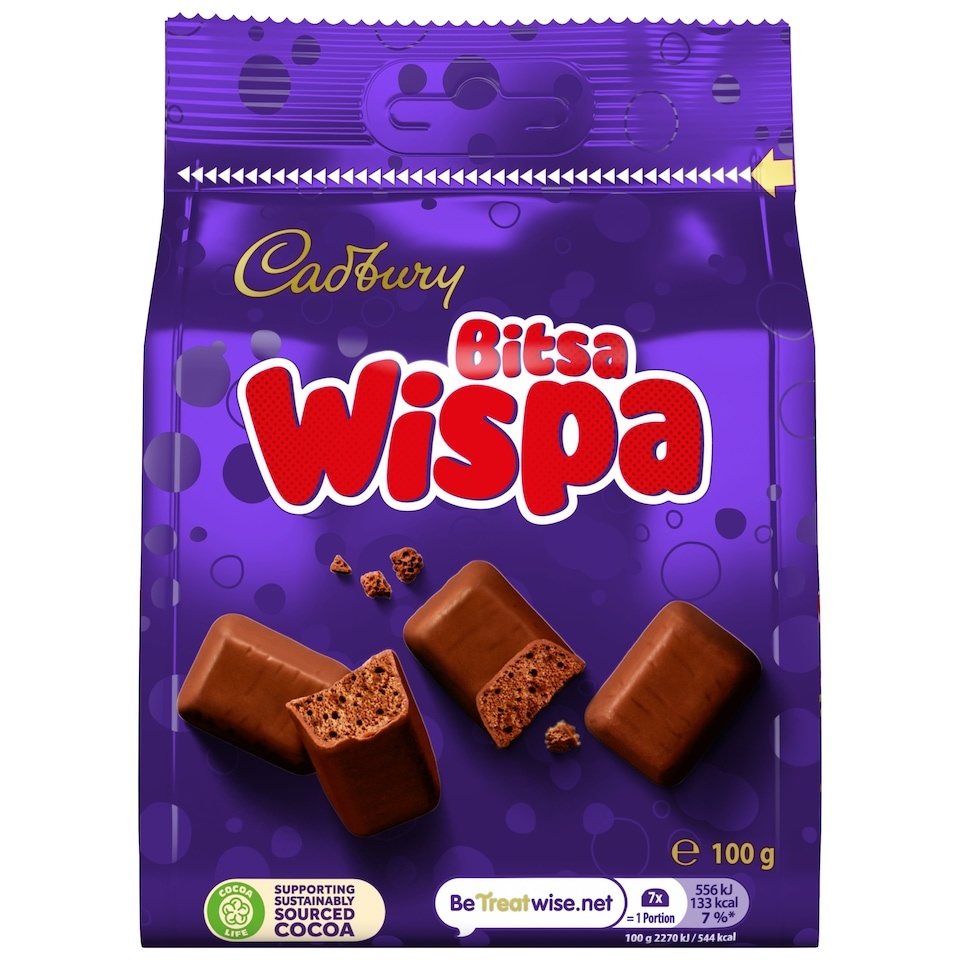 Cadbury Bitsa Wispa Bag 10x100g - Kellys Wholesale & Distribution