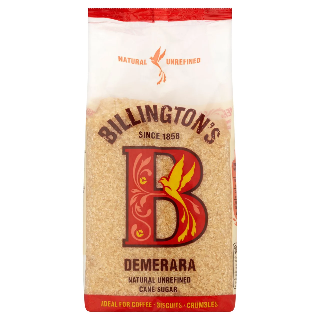 Billington Demerara Sugar 10x500g | Golden crunchy texture - Kellys ...