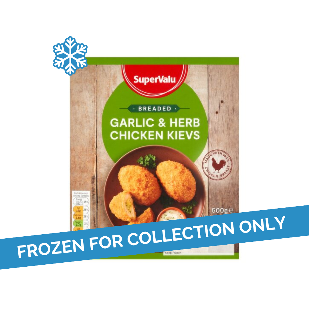 Supervalu Bread Garlic & Herb Chicken Kievs 18x500g - Kellys Wholesale ...