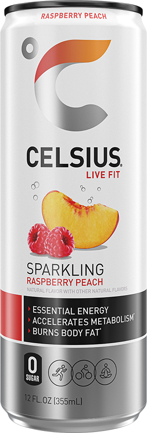 Celsius Raspberry & Peach 12x355ml - Kellys Wholesale & Distribution