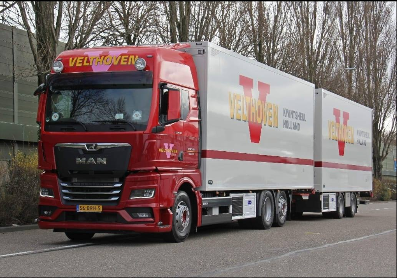 Tekno MAN TGX GX Rigid truck with 2-axle reefer trailer VELTHOVEN ...