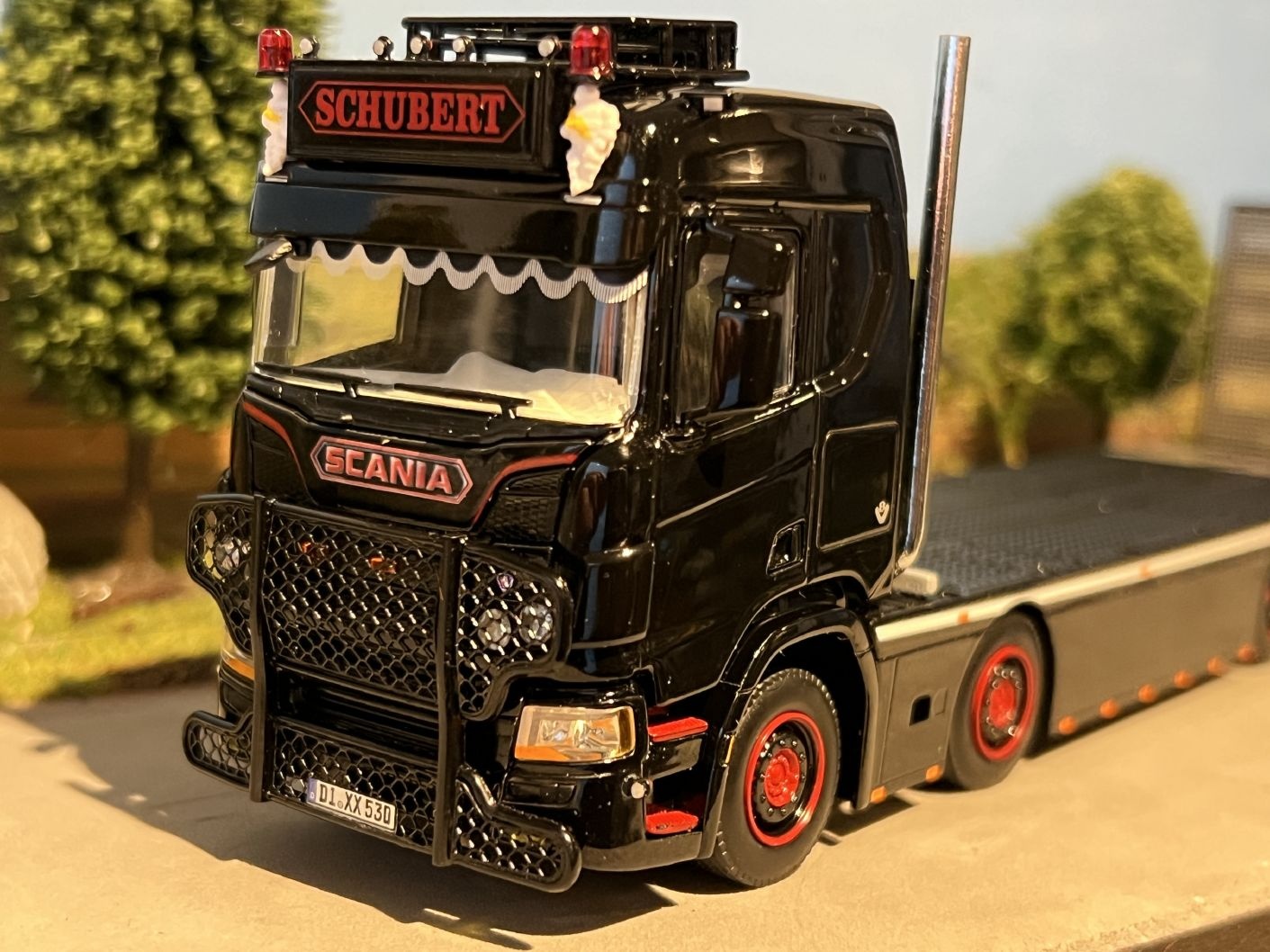 WSI Scania R Normal 8x2 tag axle riged / resin flatbed Kay Schubert ...
