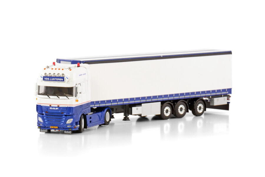 WSI DAF XF Super Space Cab met 3-as schuifzeilen oplegger VDB LUNTEREN ...