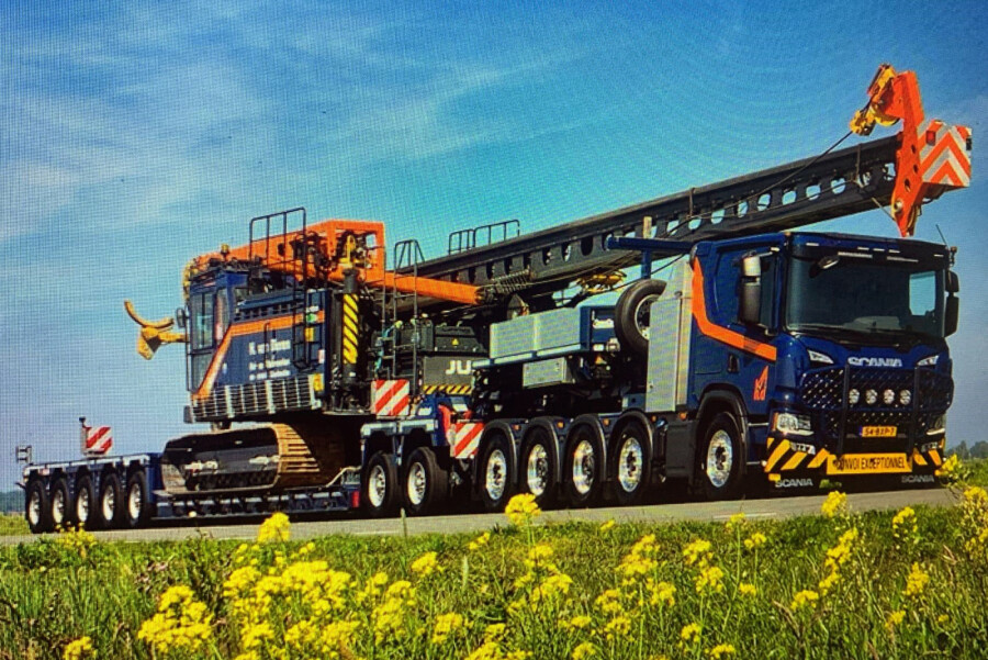 WSI Scania Low 10x4 with 5 axle lowloader + 2-axle dolly H. VAN DIEREN ...