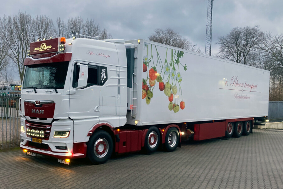 WSI MAN TGX GX 6x2 with 3-axle reefer trailer VAN RHOON TRANSPORT ...