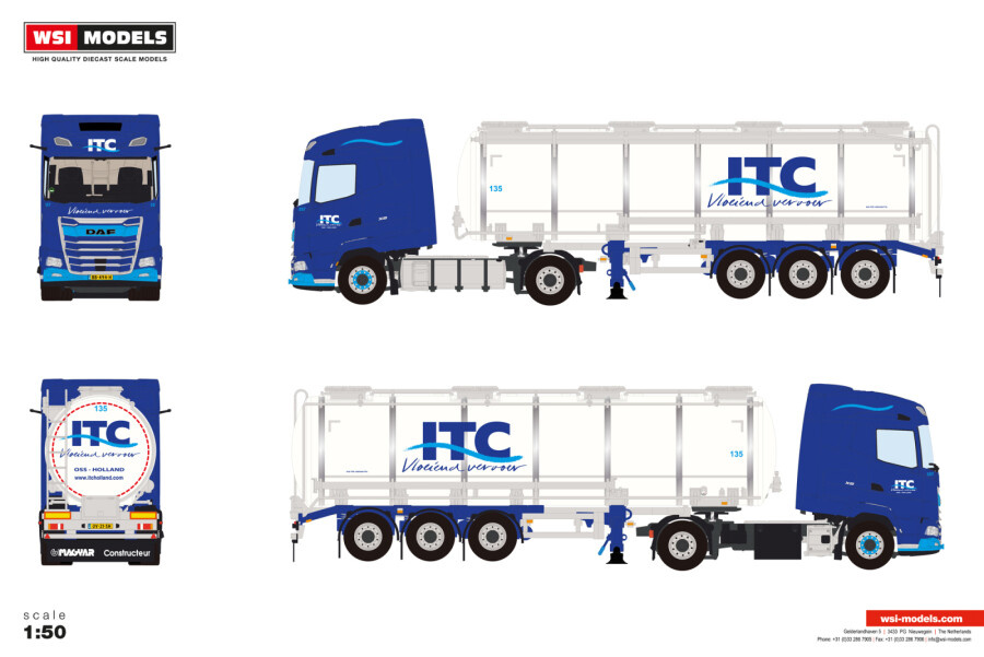 WSI DAF XG 4X2 with 3-axle tanktrailer ITC HOLLAND TRANSPORT ...
