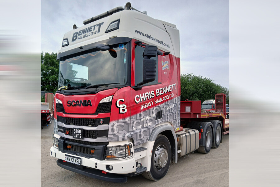 WSI Scania R Highline 6x2 with 3-axle semi lowloader + ramps CHRIS BEN ...