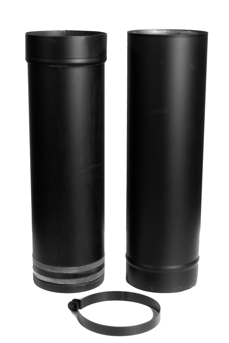 Verstelbare kachelpijp 130mm 2mm 58-90 cm. | Woodburner.nl