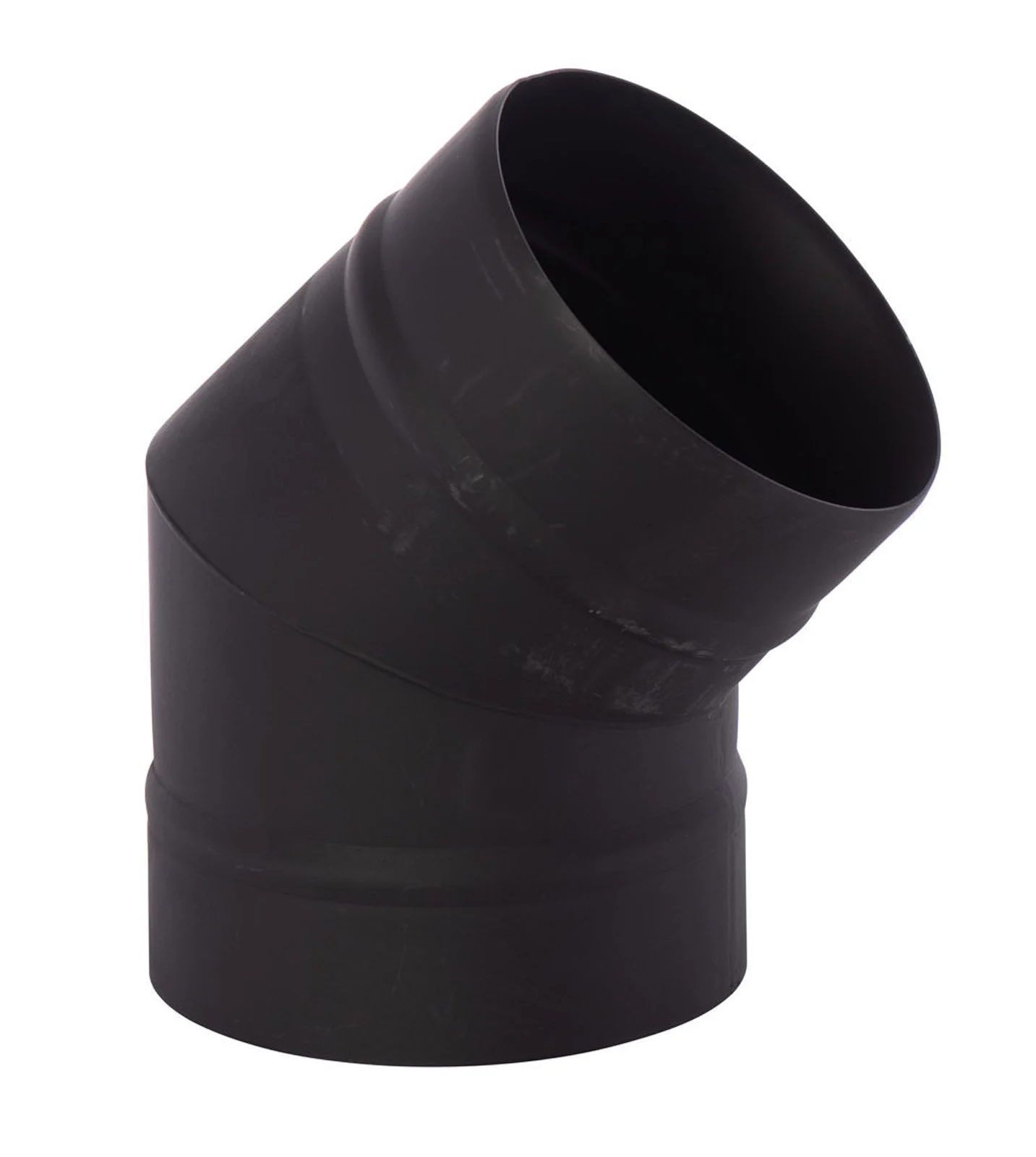 Bocht 45° Zwart 1mm 150mm | Woodburner.nl