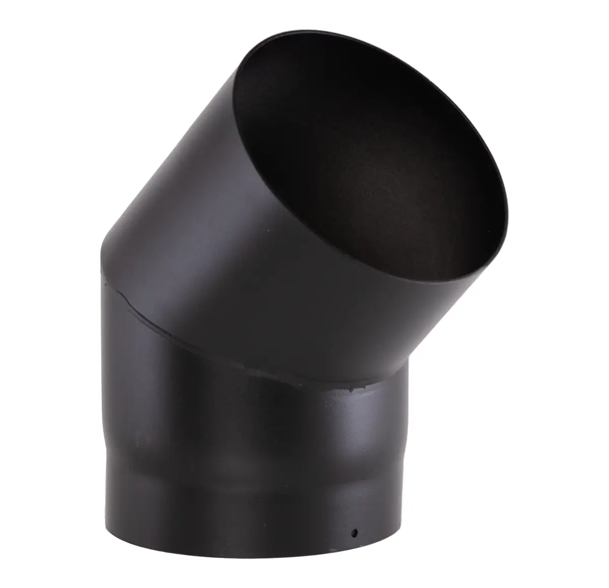 Bocht 45° Ø130 2mm zwart | Woodburner.nl