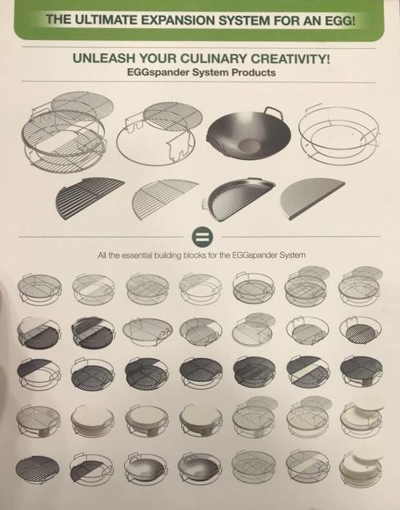 Big Green Egg 2 delig multi level rack - Eggspander kit - BBQ-STUNTER.NL