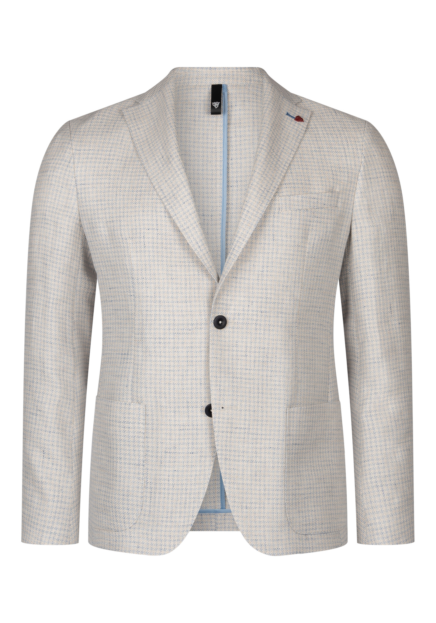 Roy Robson zomercolbert beige lichtblauw ruitje 8504-2382-A460 - Tim Menswear