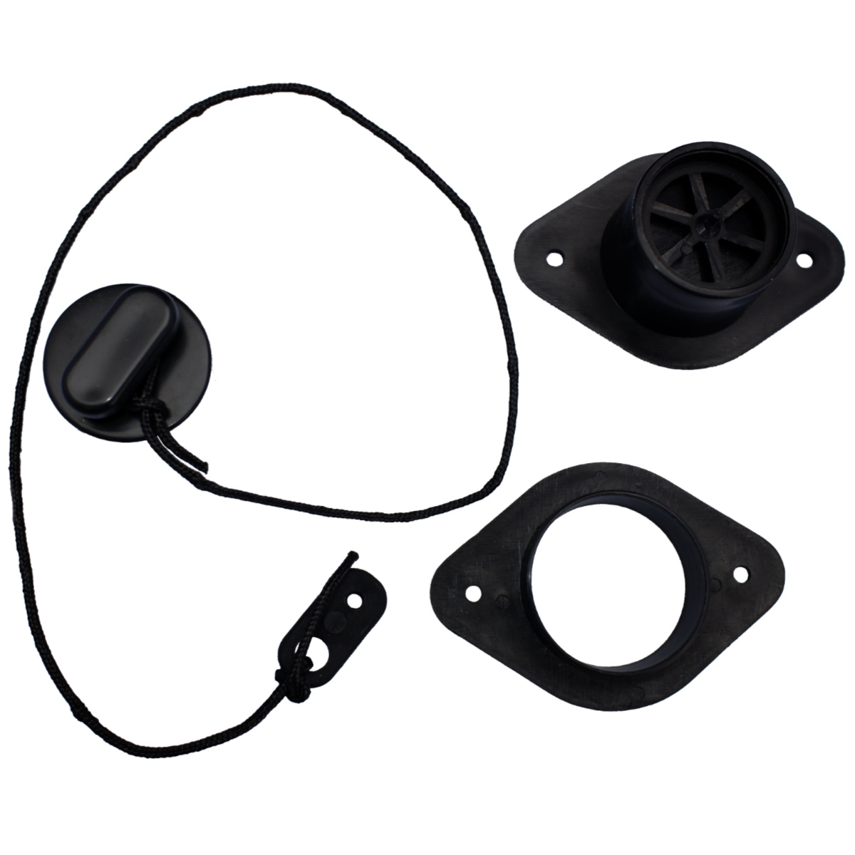 HIBO Rubberboot Waterafvoer Compleet Met Oor Zwart - Rubberbotenonline.nl