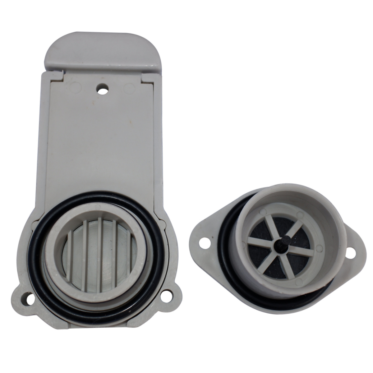 HIBO Rubberboot Waterafvoer Met Schuif Grijs - Rubberbotenonline.nl