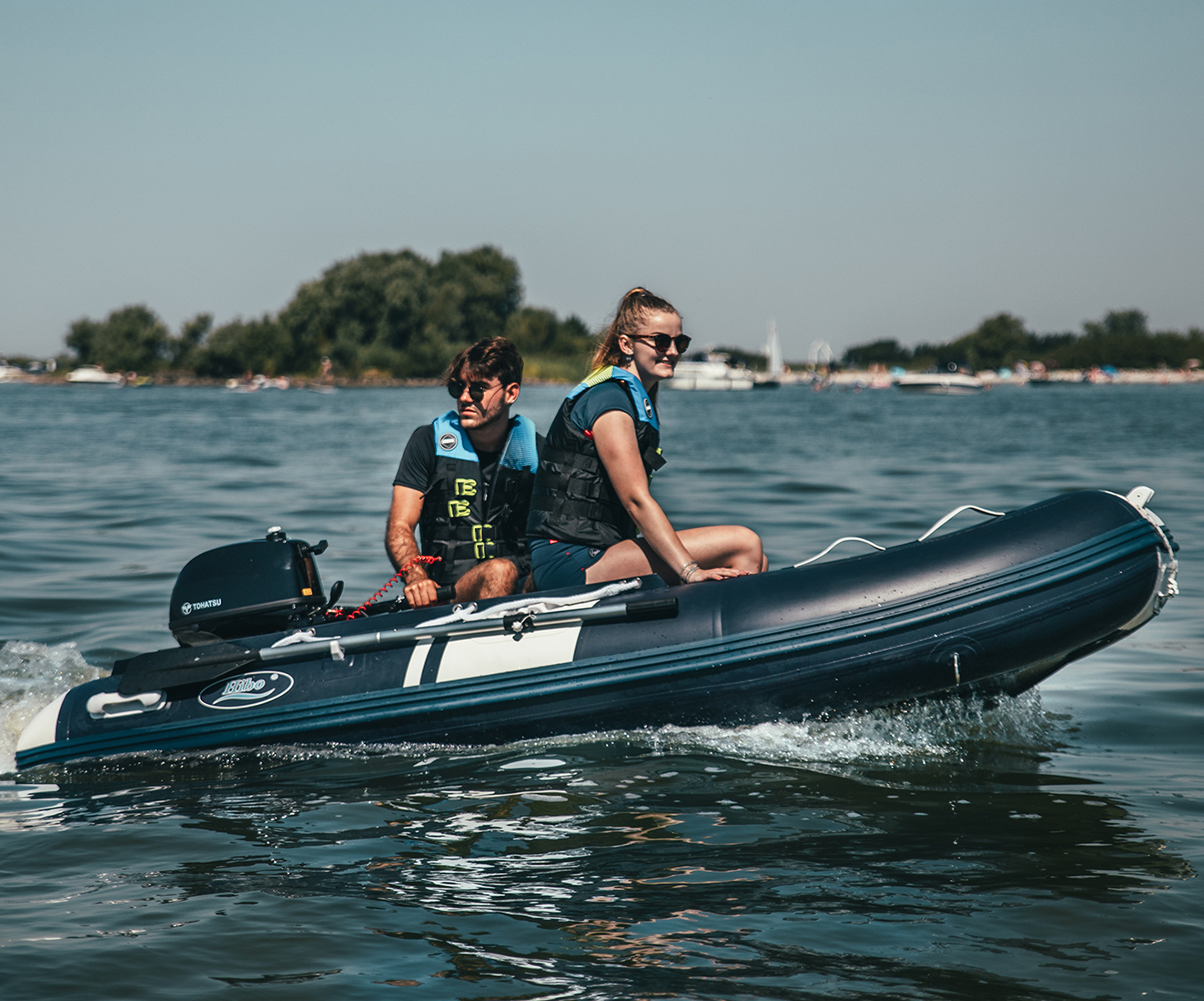 HIBO Rubberboot met motor Style Donkerblauw/Wit - Rubberbotenonline.nl