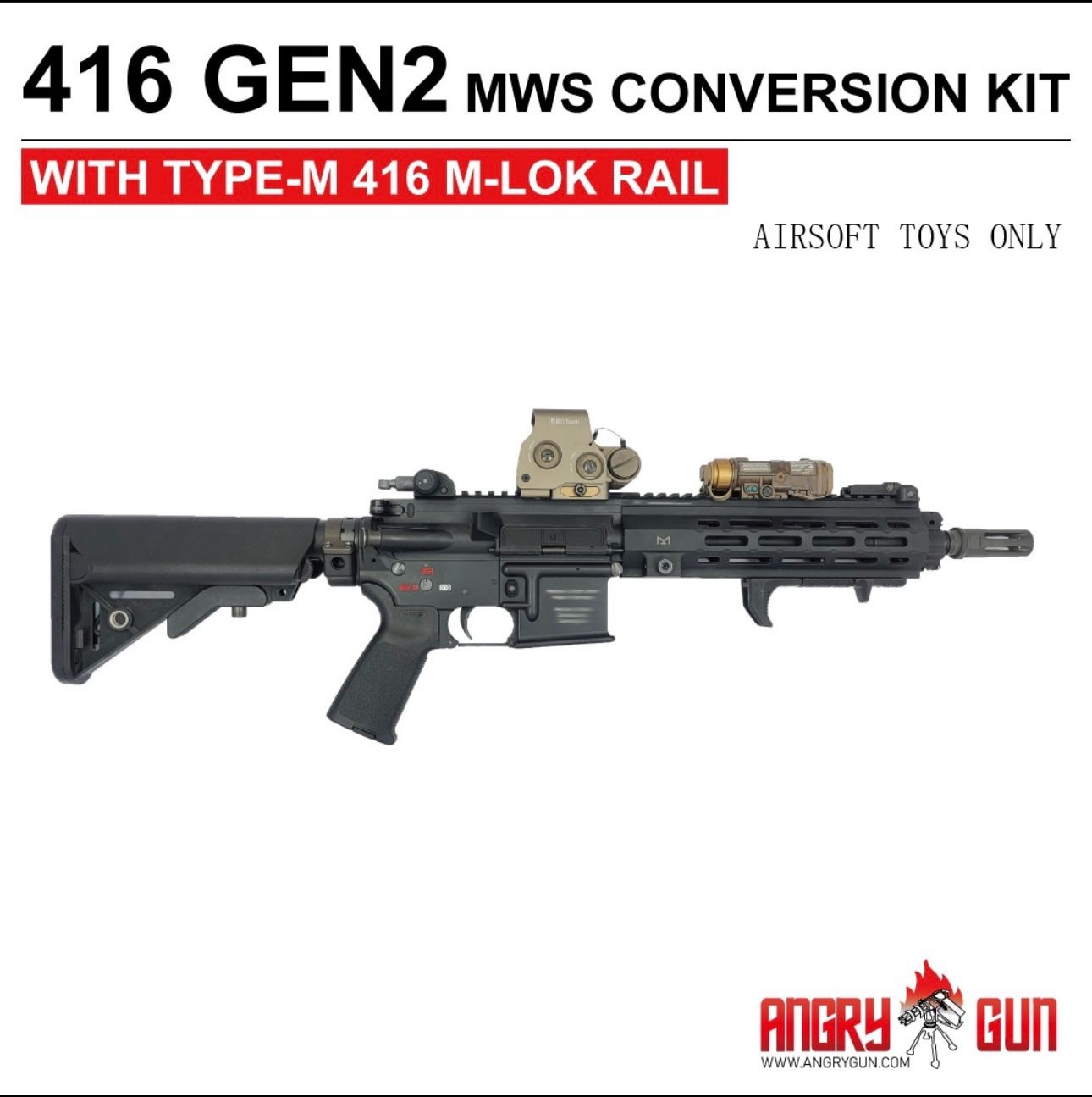 Angrygun 416 Gen 2 MWS Conversion Kit With Type M M-Lok Rail - High End Airsoft Parts ...