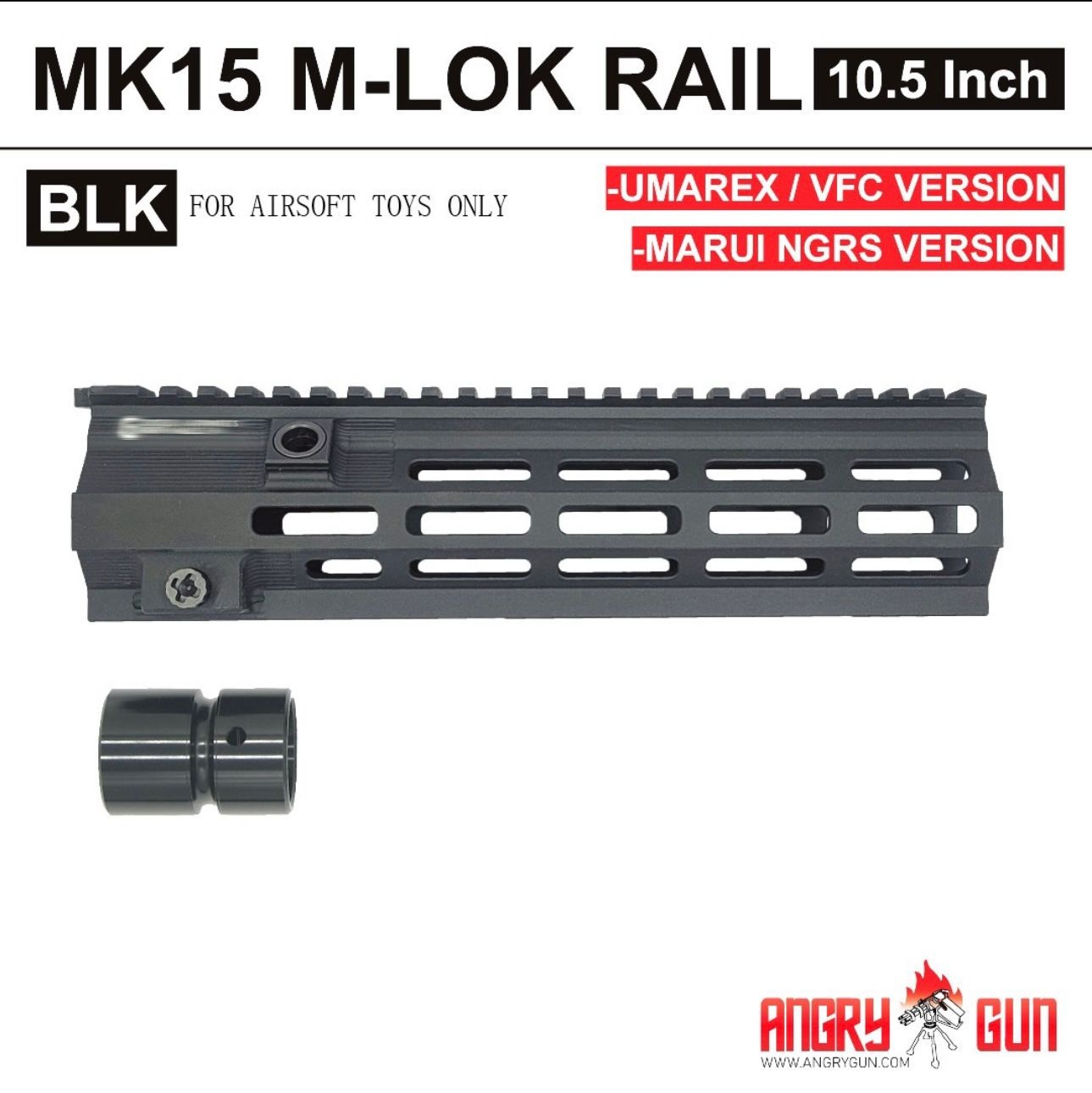Angrygun Rail Super Modular HK416 M-Lok -10.5" (Umarex/VFC) - Negro ...