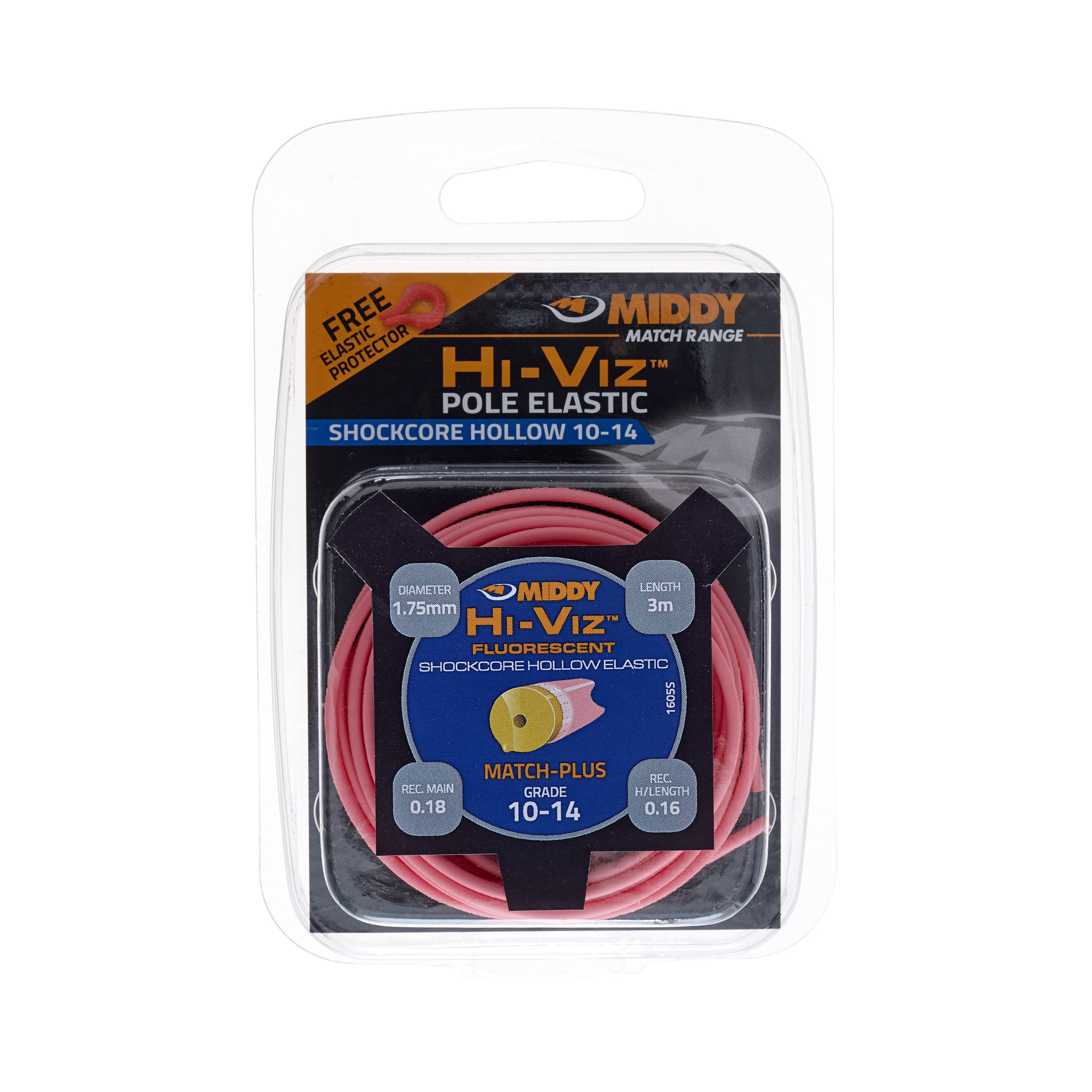 MIDDY - Hi-Viz Shockcore Hollow Elastic 10-14 (Pink)