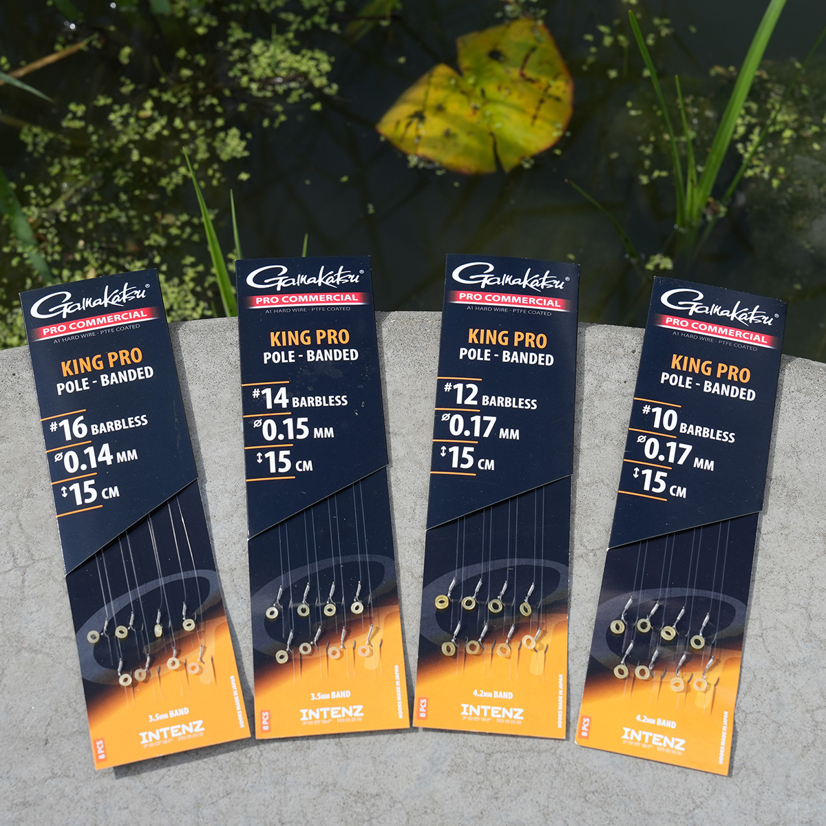 GAMAKATSU - Pro Commercial King Pro Pole Banded Eyed Ready Rigs