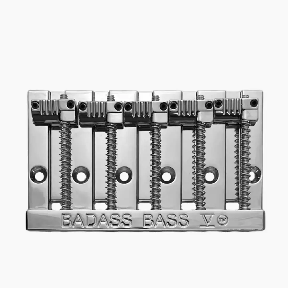 Badass V 5 string bass bridge chrome - Vox Humana Guitars