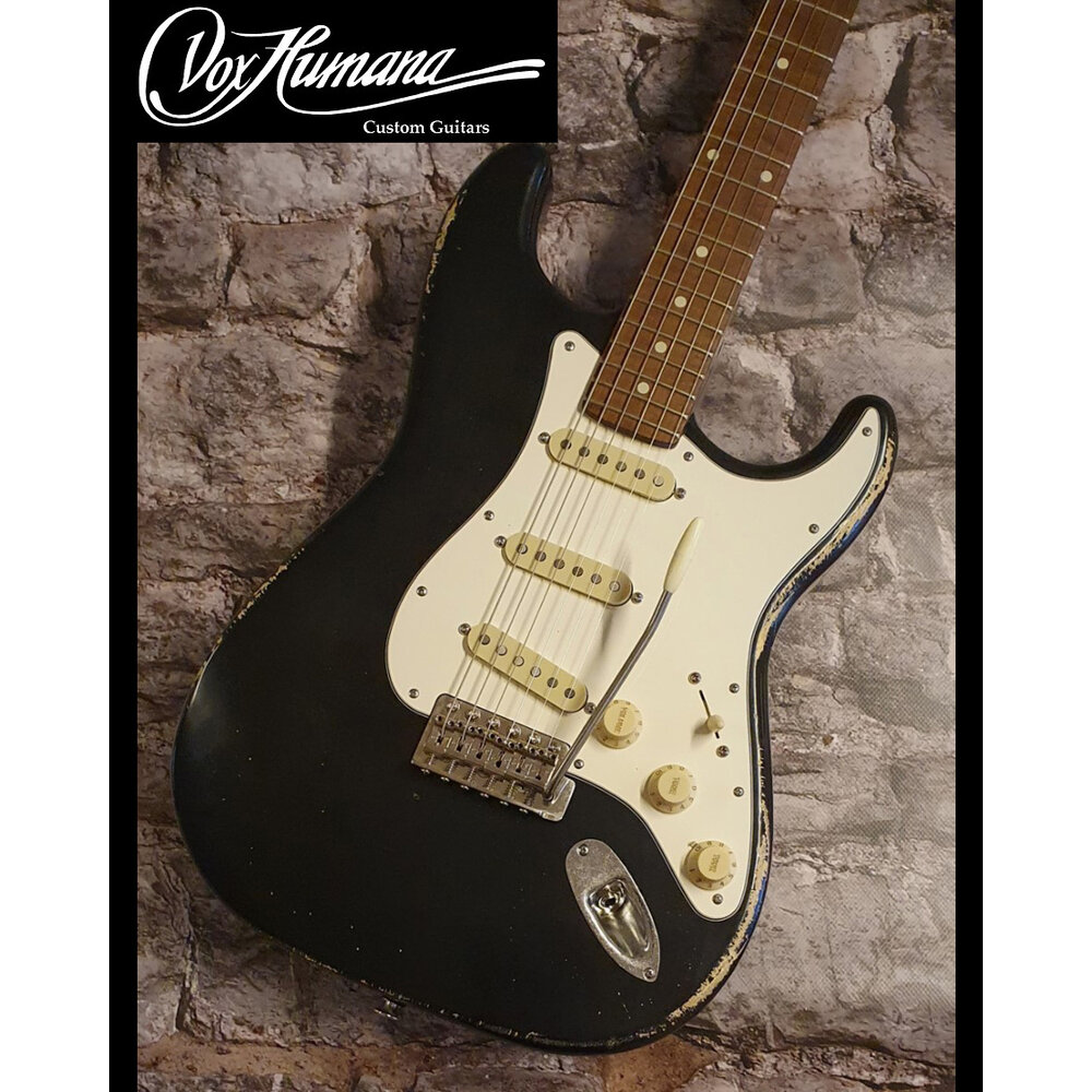 Vox Humana ST-Relic Custom Guitar Aged Black - Vox Humana Guitars