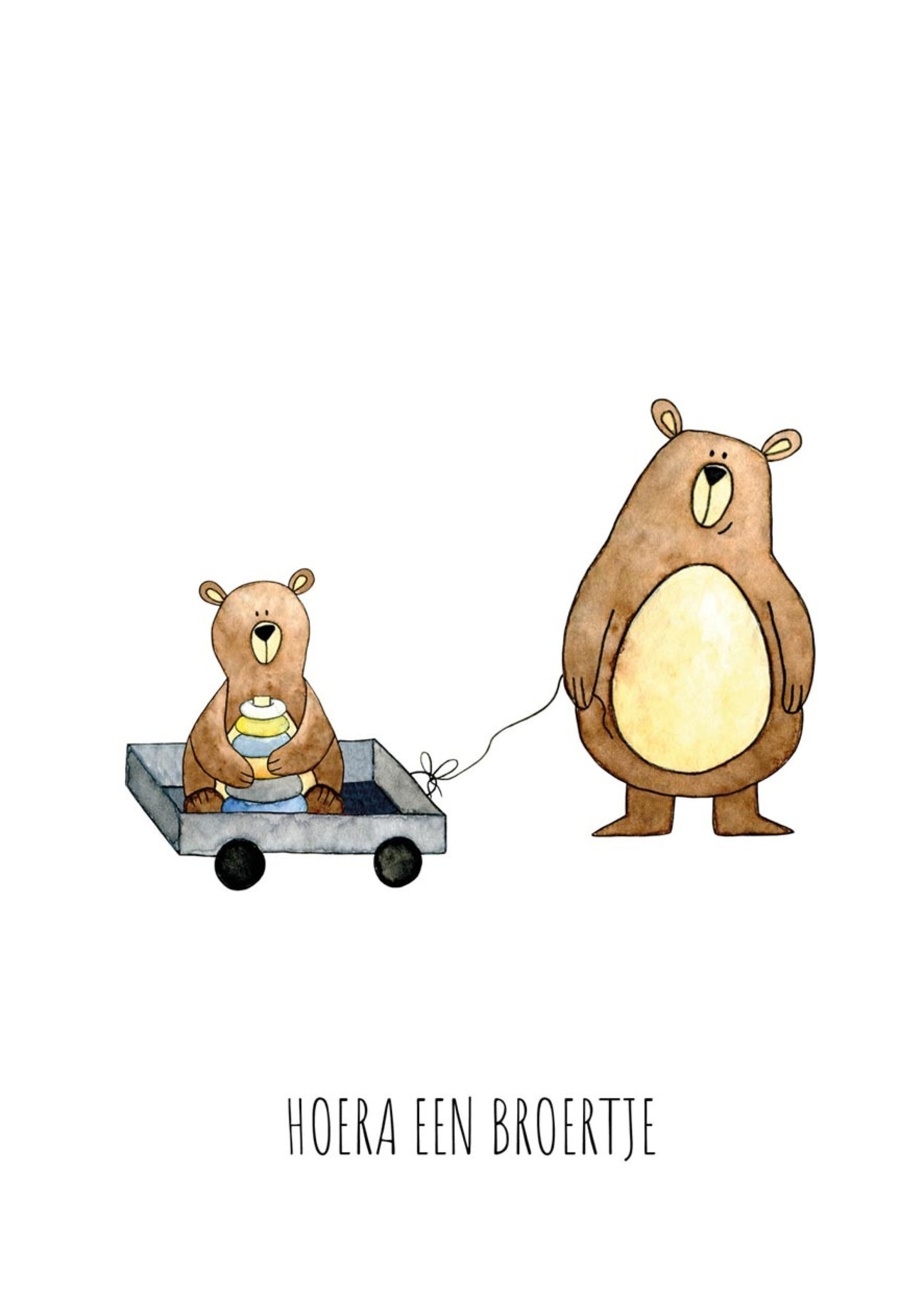 Kaart - Hoera een broertje - WOW baby kids women store