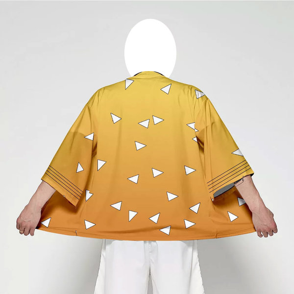 Demon Slayer - Kimetsu no Yaiba - Zenitsu Agatsuma Haori kimono Jacket ...