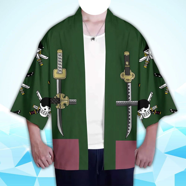 One Piece - Roronoa Zoro Haori kimono Jacket - Samurai Commander - Cos ...