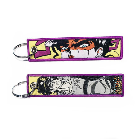 JOJO Embroidered Keytag - Jotaro Anime Double Sided Keychain ...