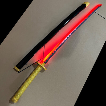 Demon Slayer - RED LED Light Up Sword - Yoriichi Tsugikuni Katana ...