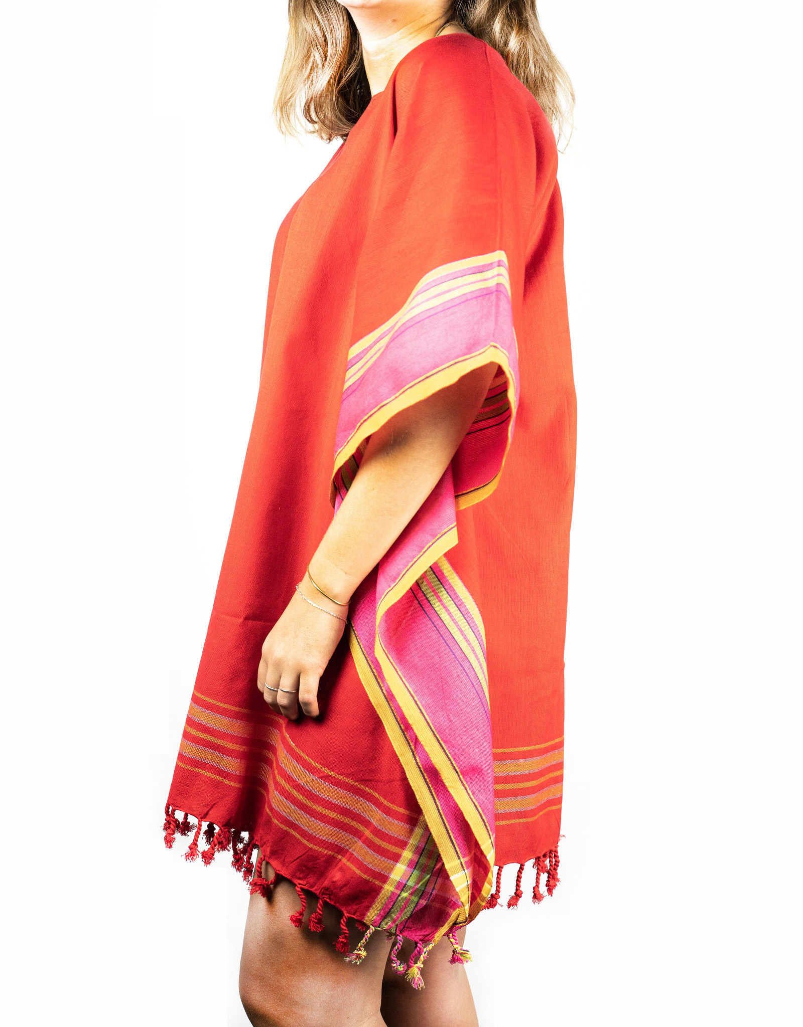 Kikoy beach dress red - Maisha.Style