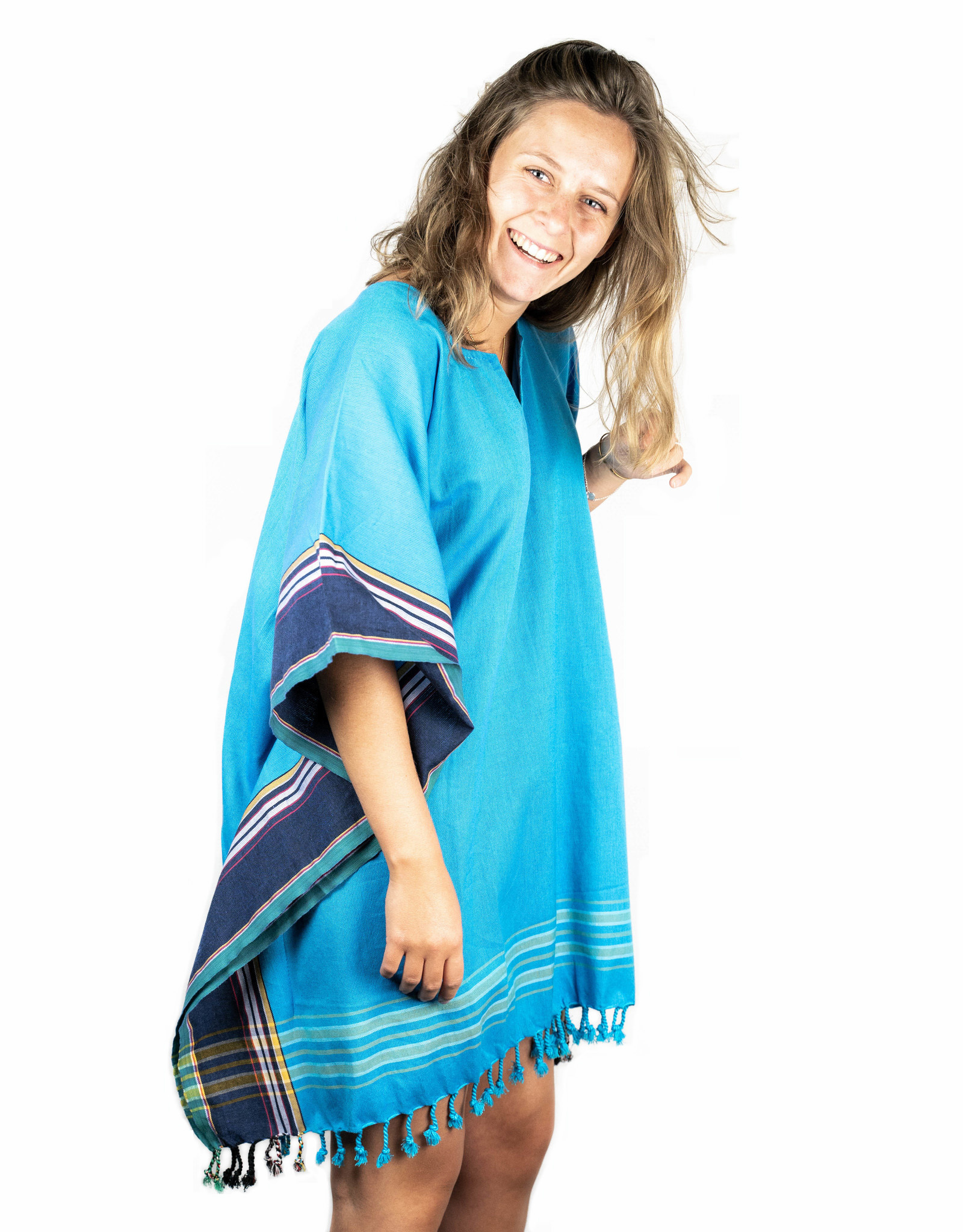 Kikoy beach dress blue - Maisha.Style